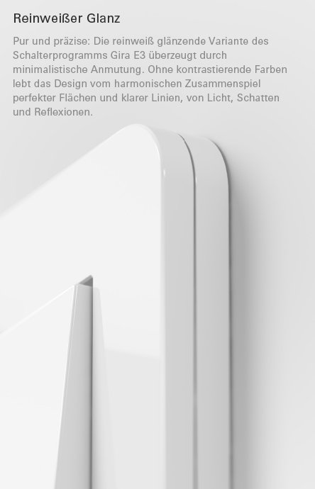 Gira E3 Schalterprogramm: Soft-Touch Lichtschalter und Steckdosen in ...